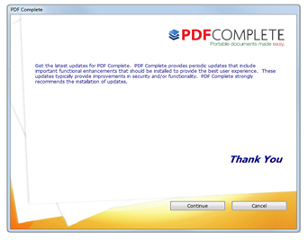How the PDF Complete software updates. - PDF Office Edition | PDF ...